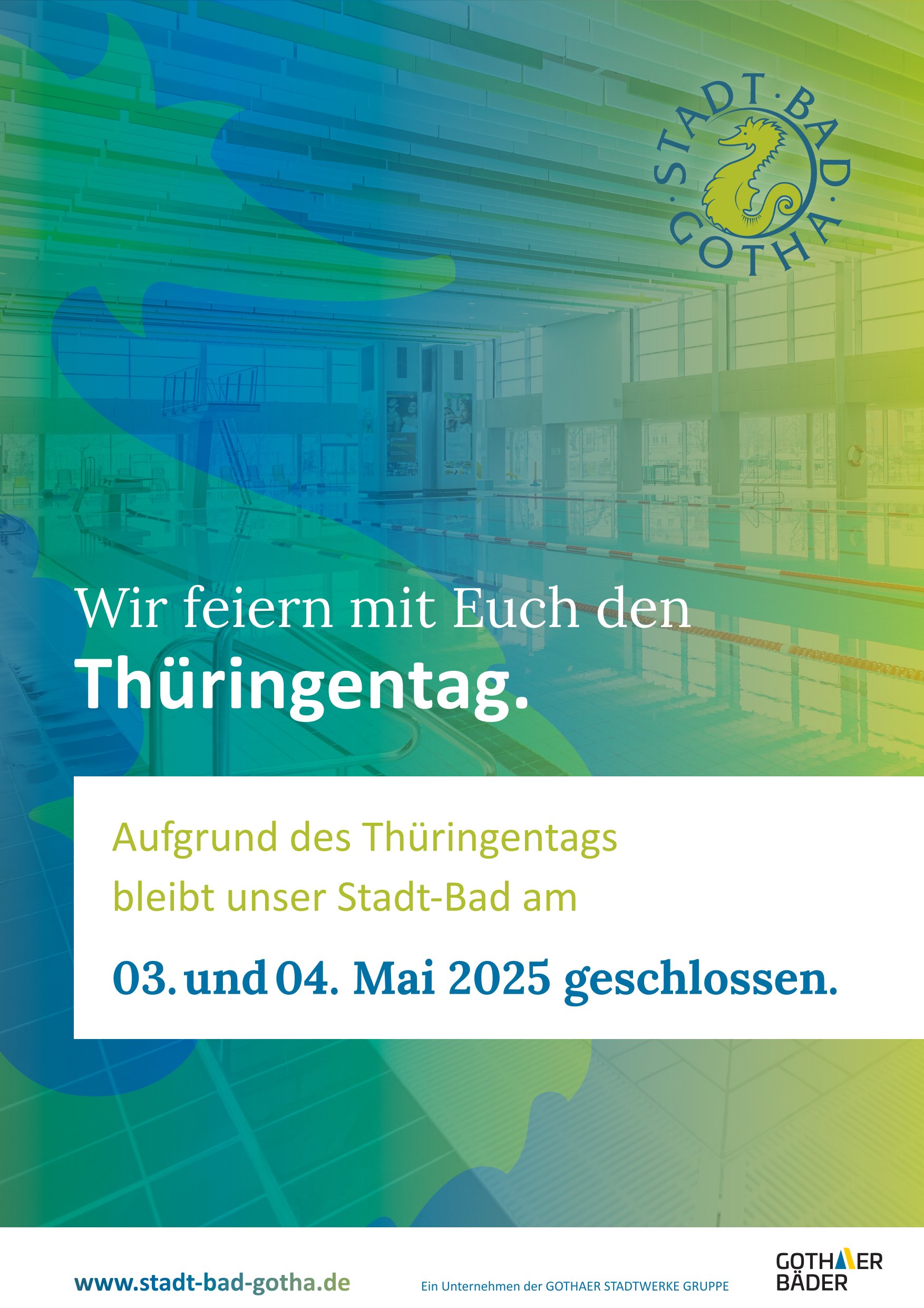 Öffnungszeiten für Bade- und Saunawelt